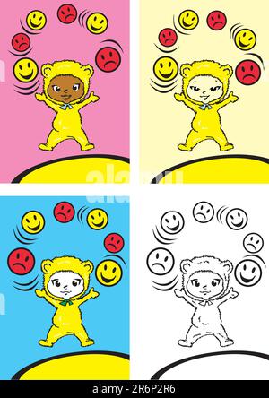 morals values / happiness, anger and imperturbability Stock Vector ...