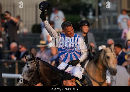 Jockey Javier Castellano, atop Arcangelo, celebrates after winning the ...