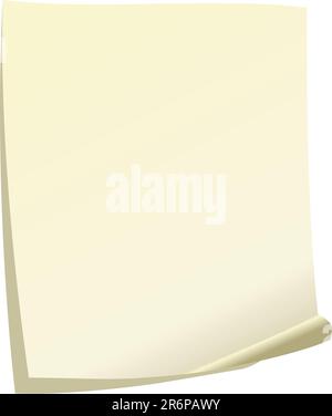 Page curl. Curled color paper. Blank sheet of ripped aged paper bright ...