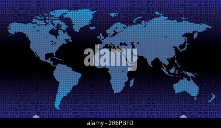 detailed binary world - vector illustration Stock Vector Image & Art ...