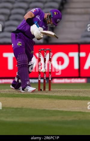 D'Arcy Short of the Hurricanes bats during the Big Bash League (BBL ...