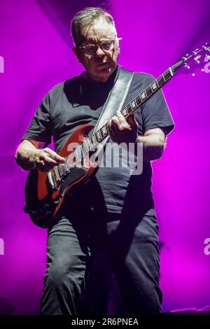 Bernard Sumner of New Order performs on stage during BT London Live ...