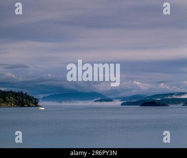 Sailboat, Storm Clouds, Mud Bay, Lopez Island, San Juan Islands ...