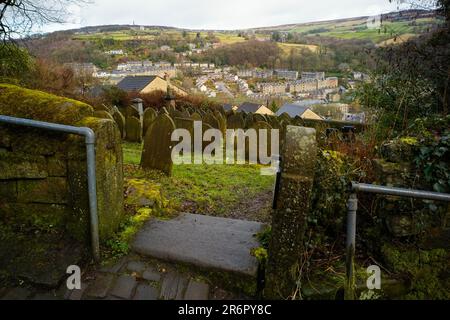 Cross Lanes Methodist Graveyard on the steep lane leading to ...