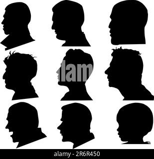 Side view of human face one line drawing. Vector illustration Stock ...