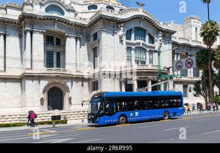 Electric powered modern trolley bus public transport rapid transit ...