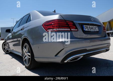 Mercedes e class with chrome line backside Stock Photo - Alamy