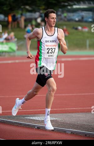 Hugo Milner of Derby AC competing in the men’s 5000m A race at the ...