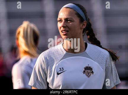 Washington Spirit forward Ashley Hatch (33) during an NWSL soccer match ...