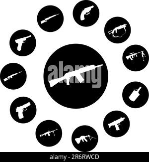 Guns. Set of 12 vector for web. Similar images can be found in my ...