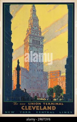 The new Union Terminal. Cleveland by Leslie Darrell Ragan (1897-1972 ...