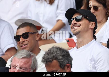 Kylian MBappe of France in the stands during the international friendly ...