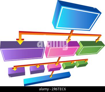 hierarchy diagram color icon vector illustration Stock Vector Image ...