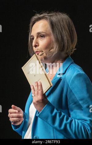Lier, Belgium. 11th June, 2023. Vlaams Belang's Barbara Pas pictured ...
