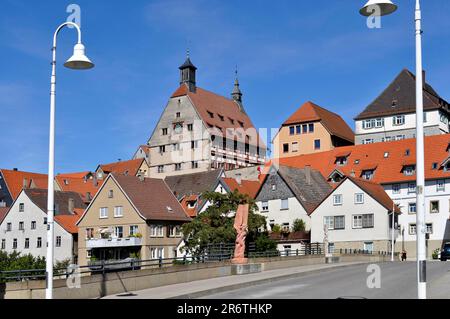 Old town in Besigheim, half-timbered house Stock Photo - Alamy