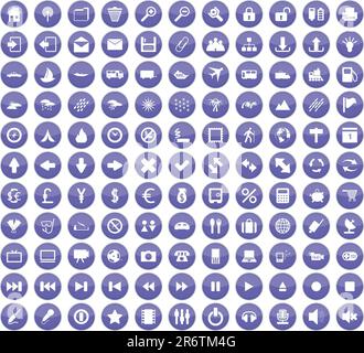 Biggest collection of 120 different icons for using in web design Stock ...
