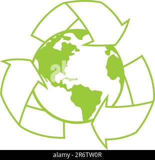 earth planet with recycle symbol design Stock Vector Image & Art - Alamy