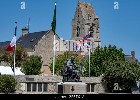 Memorial to the Green Howards in Crepon remembering the fighting on D ...