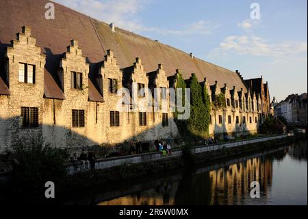 Gothic meat hall, formerly butcher's hall, today cafe, River Leie House ...