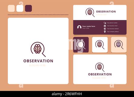 Observation logo design with editable slogan. Branding book and ...