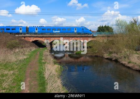 Open access operator Firstgroup Lumo class 803 electric train on the ...