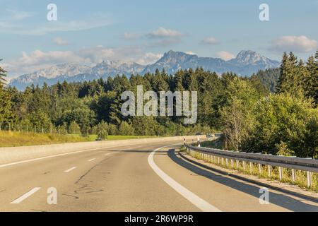 A7 motorway in Alps, Germany Stock Photo - Alamy