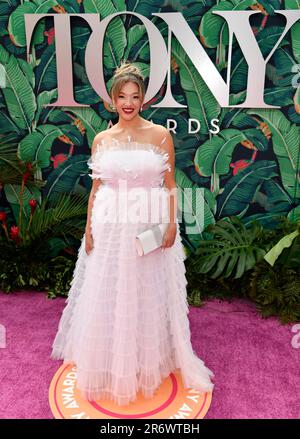 Jess Val Ortiz arrives at the 76th annual Tony Awards on Sunday, June ...