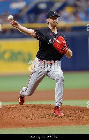 Minnesota Twins pitcher Bailey Ober delivers a pitch against the ...
