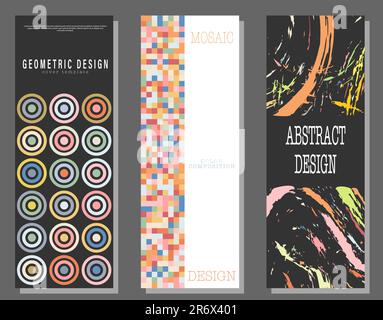 A set of designs of different styles. Template for background, cover ...