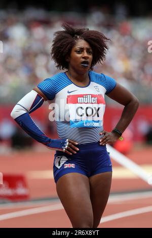 Kadeena Cox competing in the T38 400m final at the World Para Athletics ...
