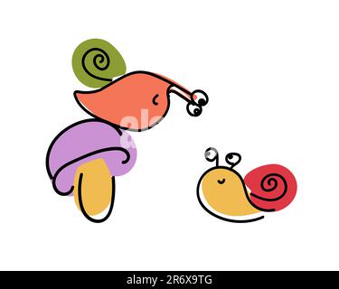 Green cute frog hand draw vector illustration. Smiling siting childish ...