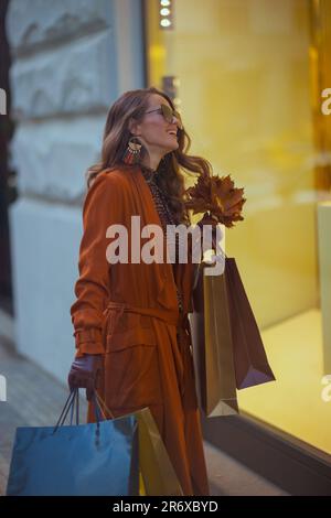 black friday happy woman total sale big discount Stock Photo - Alamy