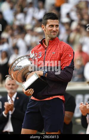 La Coupe des Mousquetaires during the qualifying of the Roland-Garros ...