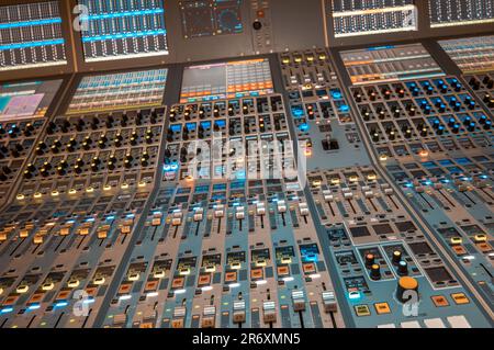 A Calrec Apollo broadcast audio mixing console Stock Photo - Alamy
