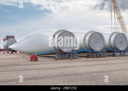 View of the float at the Provence Grand-Large floating offshore wind ...