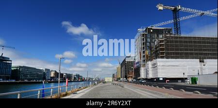Rapid urban development along the River Liffey waterfront in Dublin ...