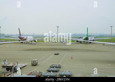 Thai Airways Flight TG683 (left, A330-300, Reg, HS-TEO), which collided ...