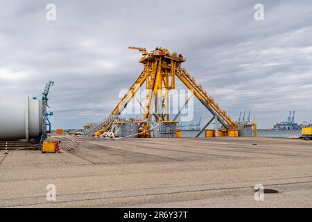 View of the float moored at the Provence Grand-Large floating offshore ...
