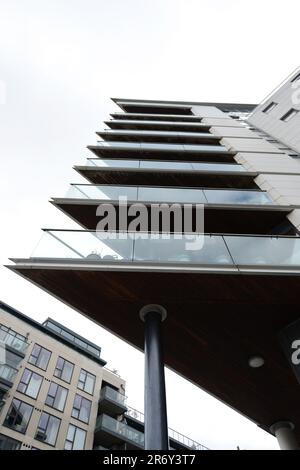 Modern buildings around the Grand Canal Square in Dublin, Ireland Stock ...