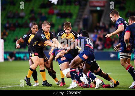MELBOURNE, AUSTRALIA - APRIL 09: Robert Leota of the Melbourne Rebels ...