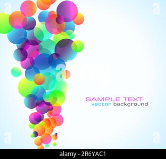 Abstract Rainbow Bubbles Background for Elegant Flyers Stock Vector ...