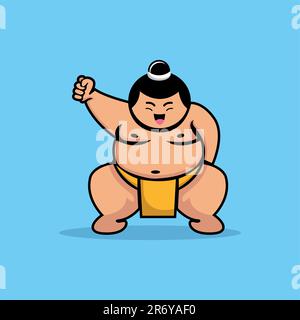 Image of a funny sumo illustration Stock Vector Image & Art - Alamy