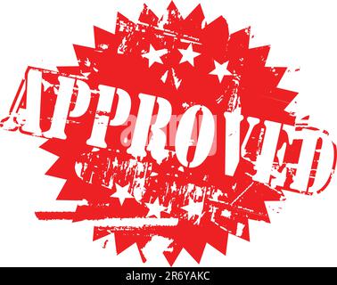 Grunge red check in word round rubber seal stamp on white background Stock Vector Image & Art ...