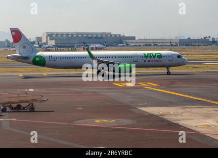 Viva Aerobus Airbus A321 plane, Terminal 1, Benito Juarez International ...