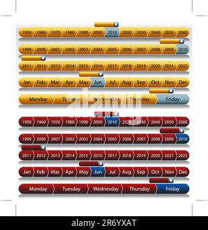 Gold Timeline Chart Set Stock Vector Image & Art - Alamy