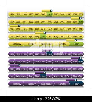 Purple Timeline Chart Set Stock Vector Image & Art - Alamy