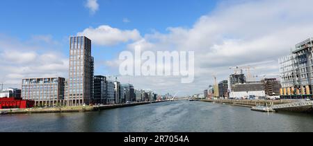 Rapid urban development along the River Liffey waterfront in Dublin ...