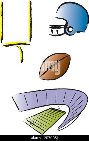 american football goal post Stock Vector Image & Art - Alamy