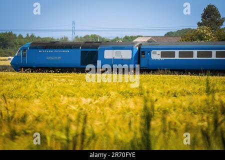 MIdland Blue Pullman railtour with power unit Geoff Drury Stock Photo ...