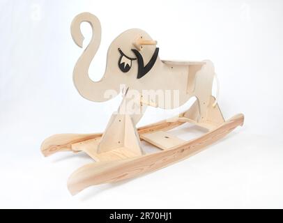 A wooden rocking elephant toy Stock Photo - Alamy